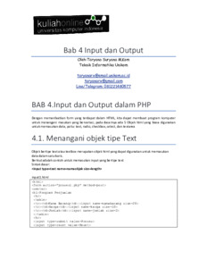 Materi 4. Input Dan Output - Repository